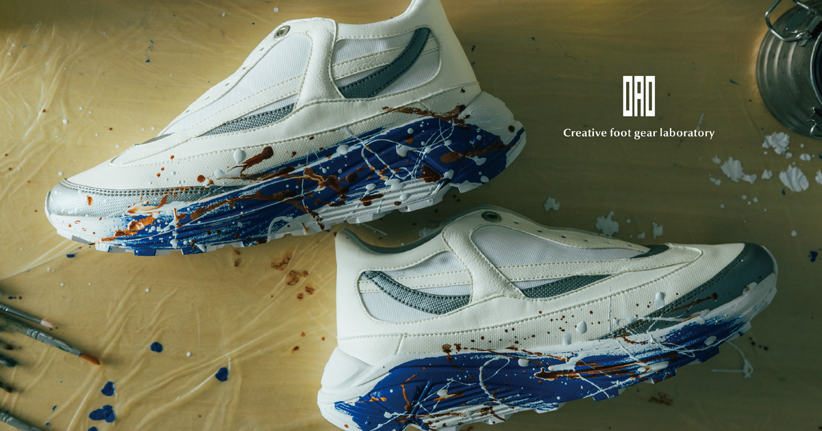 スニーカーの「OAO」が東京・大阪でポップアップ ザハ建築に着想したモデルや美術家によるアレンジ品も - WWDJAPAN