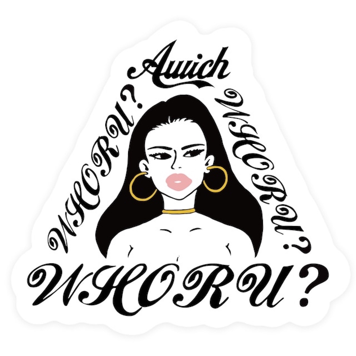 AwichとイラストレーターのNO PANTIESがコラボ “WHORU？”を刻んだTシャツとステッカー - WWDJAPAN