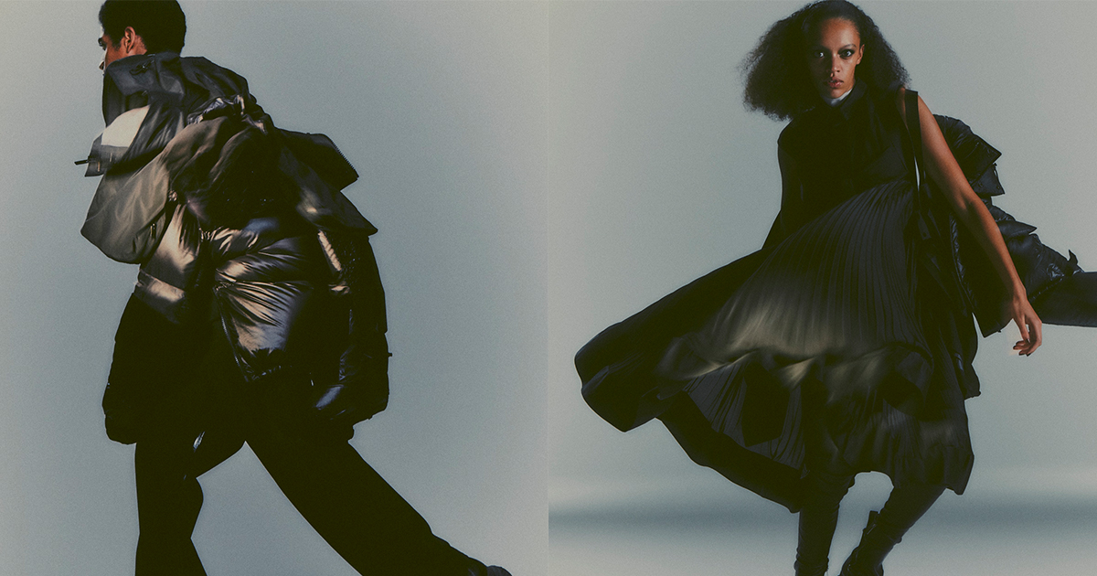 「モンクレール」が「サカイ」とコラボ ブラックとホワイトの2ルックをトータルルックで販売 - WWDJAPAN