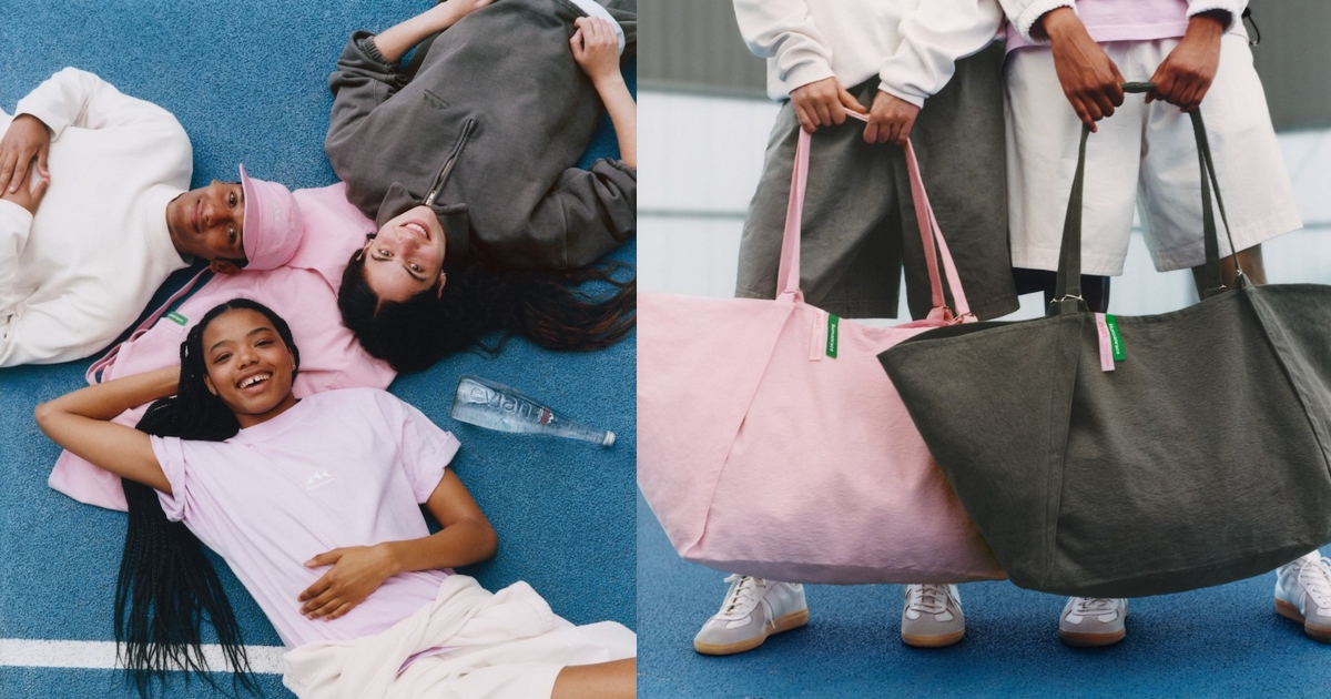 ファレルの「ヒューマンレース」が「エビアン」とコラボ テニスが着想源のアパレルなどを発売 - WWDJAPAN